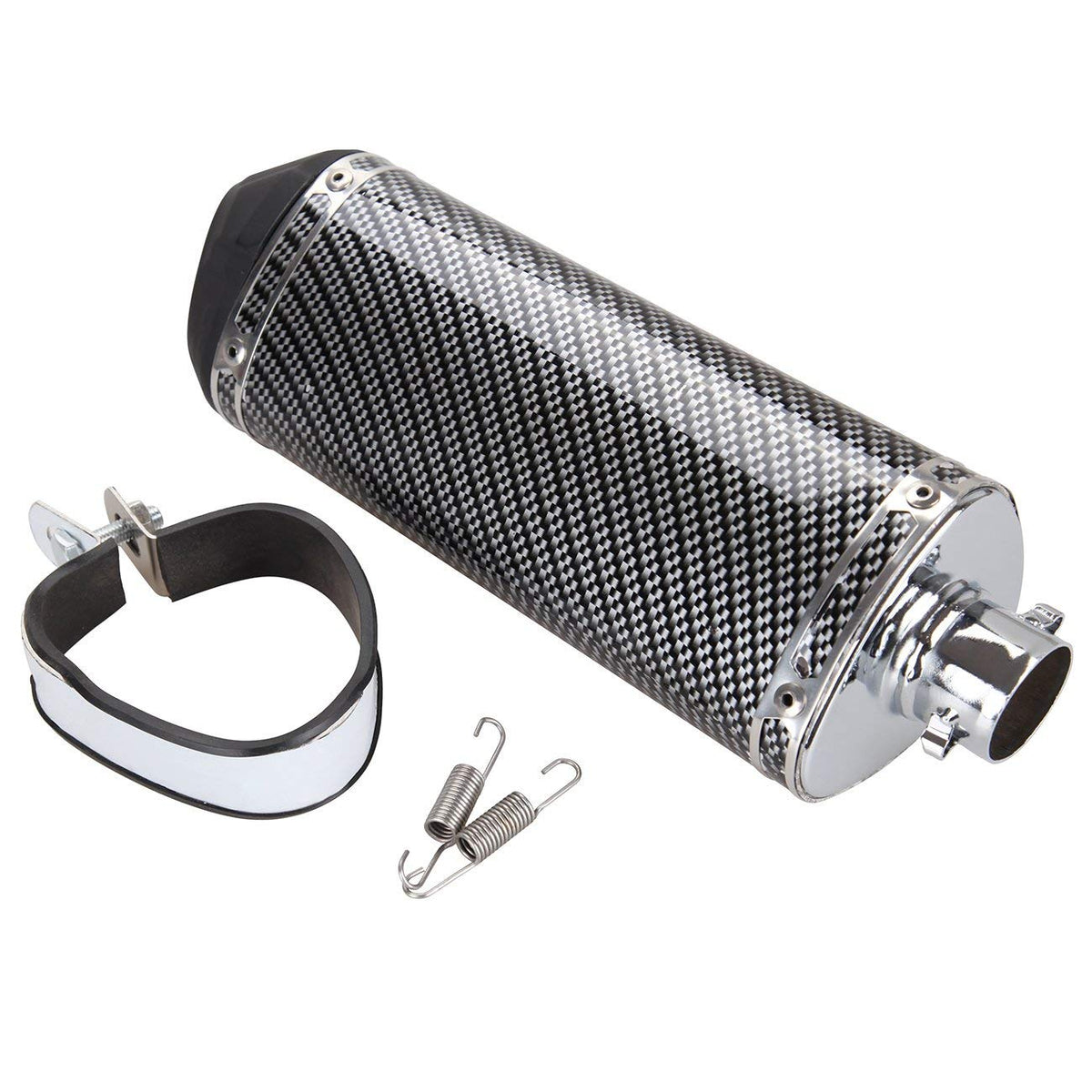 Carbon Fiber 38Mm Motorcycle Scooter Exhaust Muffler Pipe W/ Movable ...