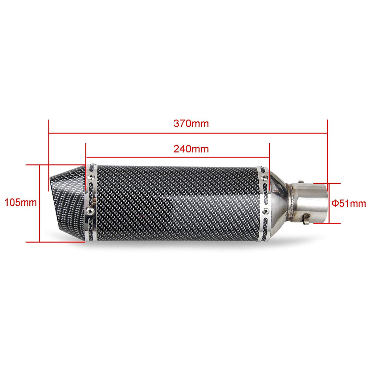 VENOM Carbon Fiber Exhaust Muffler for Venom Motorcycles X22 X22R X22GT ...