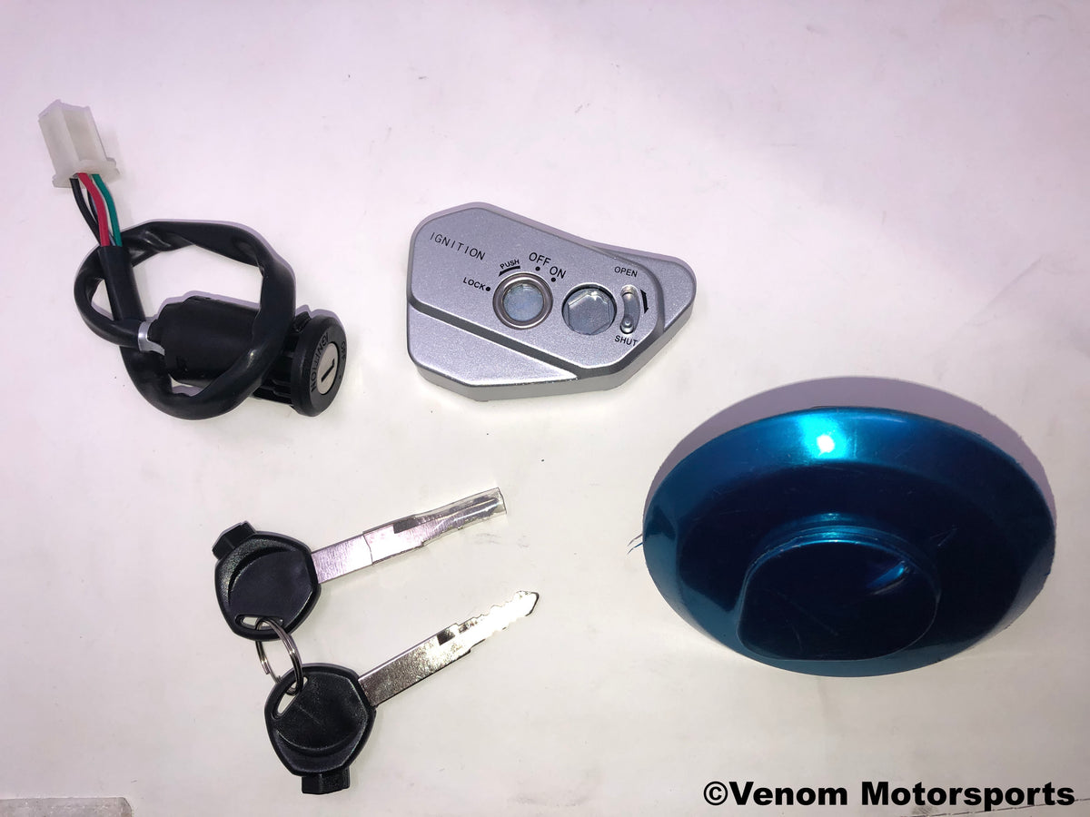 Replacement Ignition Set + 2 Keys + Gas Cap | Venom X18 50cc Parts USA ...